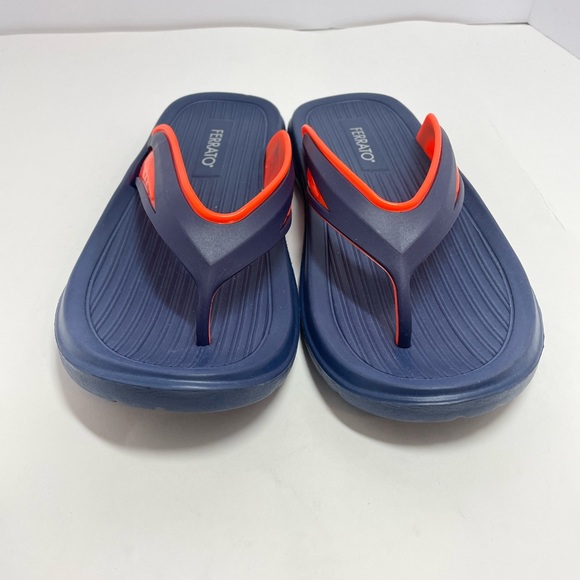 ferrato | Shoes | New Ferrato Mens Orange And Blue Eva Lightweight Flip ...